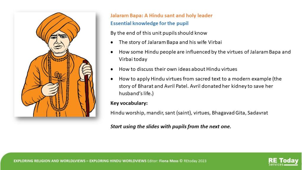 Jalaram Bapa and Virbai PPT (ERW3) – NATRE